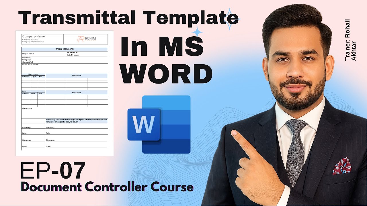 How to Create a Transmittal Template in MS Word | Full Document Controller Guide 2025