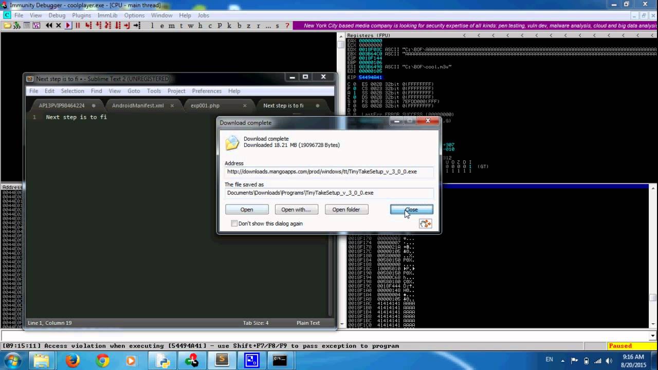 Buffer Overflow Exploit Development - Part 01