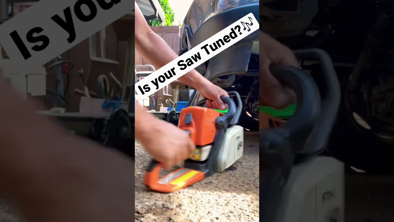 IS YOUR CHAINSAW TUNED PROPERLY?🪛  #chainsaw #tuning #stihl