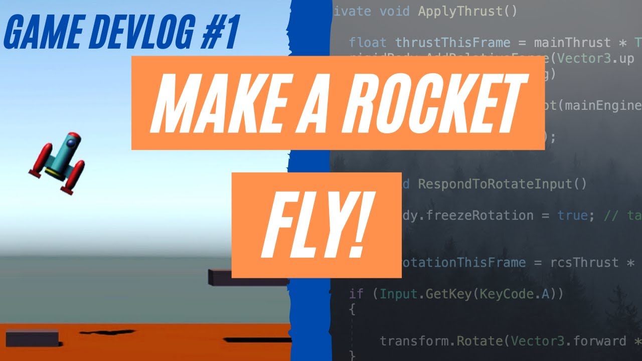 Making a rocket 🚀 FLY !! Showing code | Devlog #1