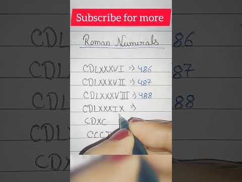 Roman Numerals 486 to 490 #shorts #maths #viral #youtubeshorts #trending #trend #ytshorts #easy