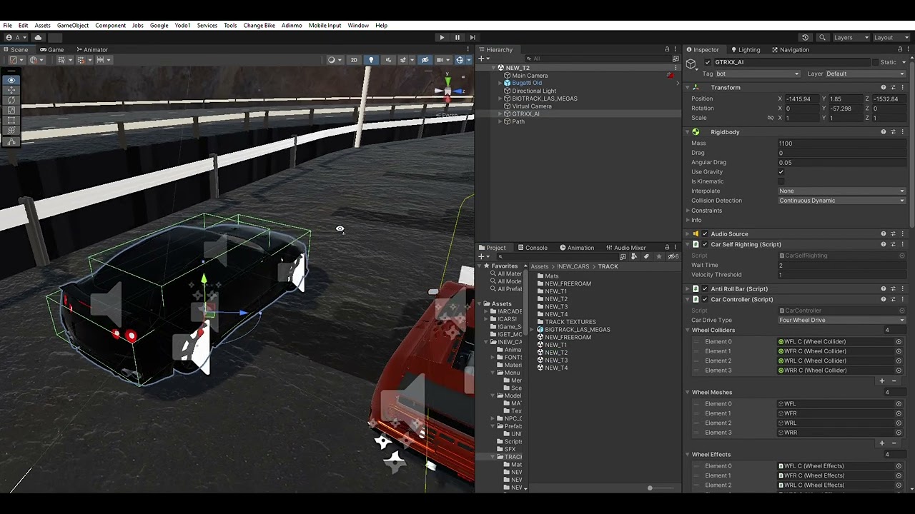 Unity Standart Assets AI car doesn't work properly after being copied and pasted - Questions ...