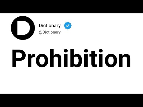 Prohibition Meaning In English