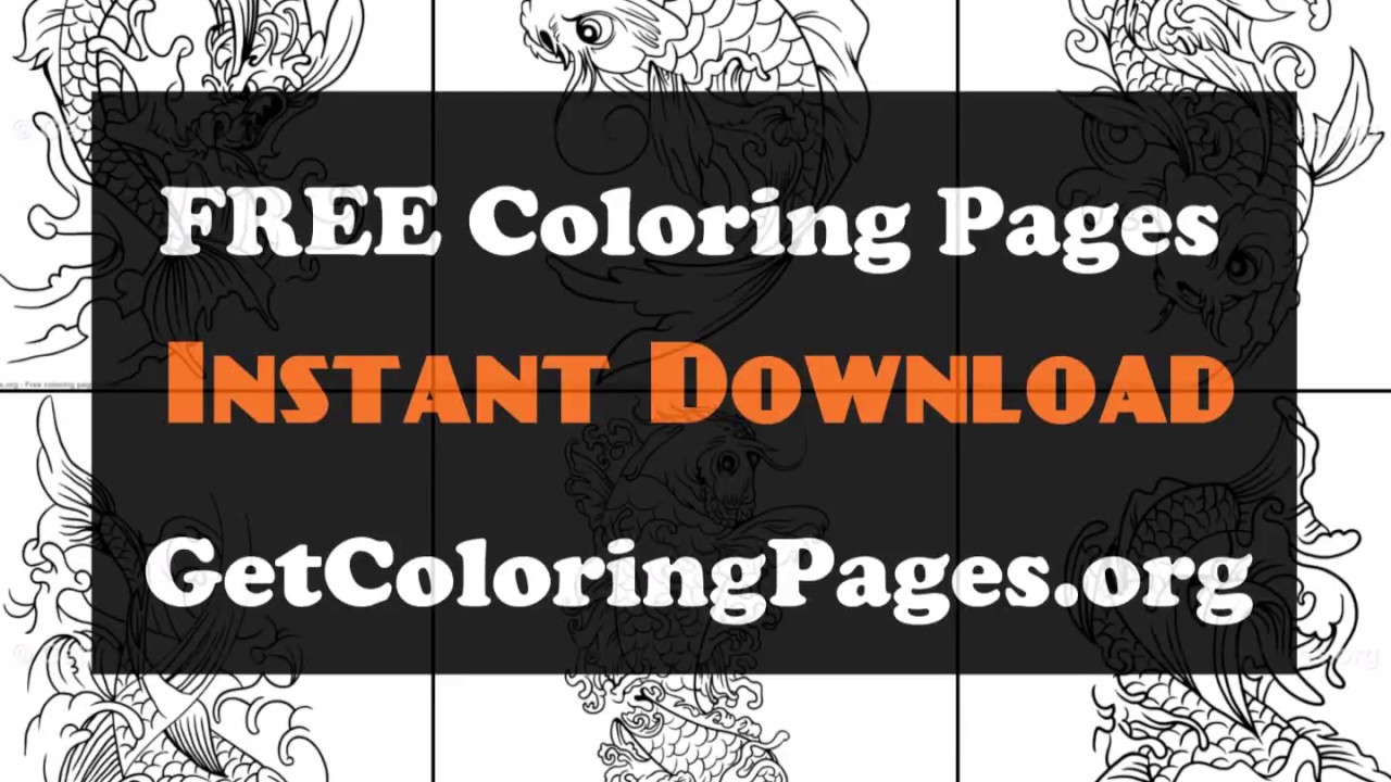Koi fish coloring pages free