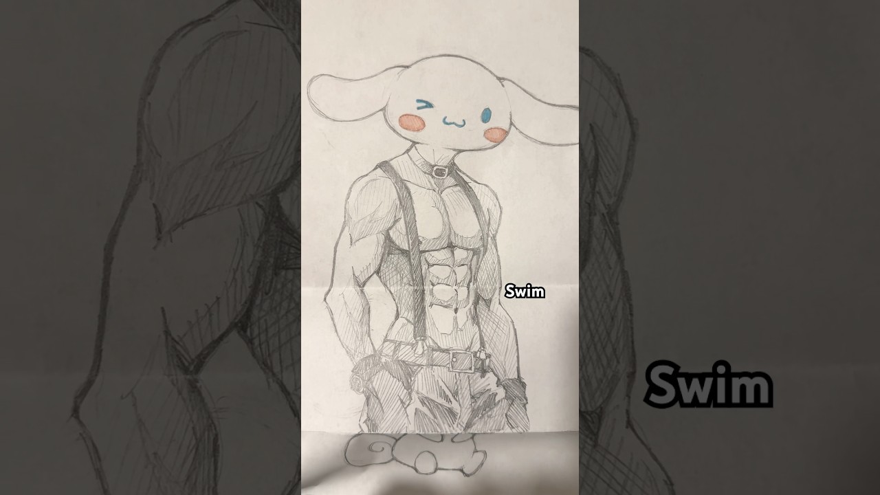 Cinnamoswole 💪🏻 #drawing #art #cute #sanrio #funny #lol #kawaii #manga #viral #sketch #satisfying