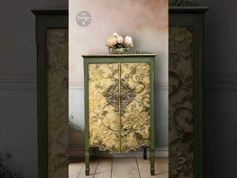 Decoupaged Furniture | Create A Regal Style Using Redesign Paper, Moulds and More! #decoupage #diy