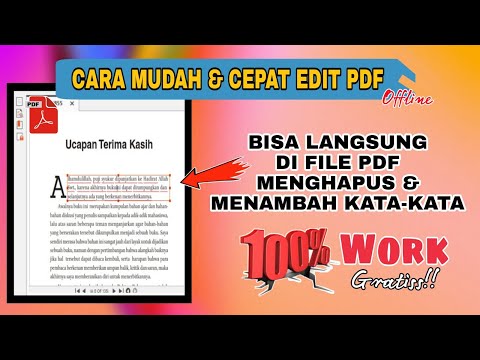 CARA MENGEDIT FILE PDF DI LAPTOP (PC) SECARA OFFLINE | BISA HAPUS & TAMBAH TEKS PDF & 100% WORK
