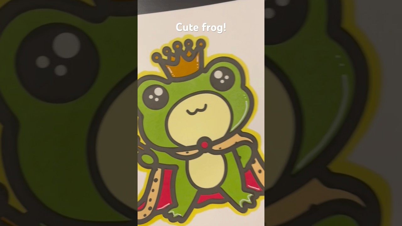 Cute little frog! #shorts #frog #coloring #color #relaxing #colorful  #ohuhumarkers