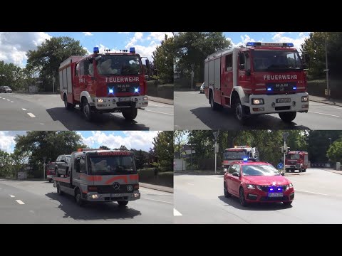 [Feuerwehr eskortiert Abschlepper] KdoW GBM Oderwald, HLF Groß Flöthe, TLF 16/25 Börßum in SZ
