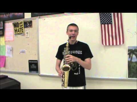 Saxophone Horns Up, Down, and Carry Positions - Wildcat Marching Academy