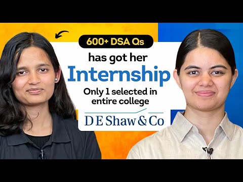 How this student cracked DE Shaw & Co ? Interview lessons with Shradha Khapra Ma'am