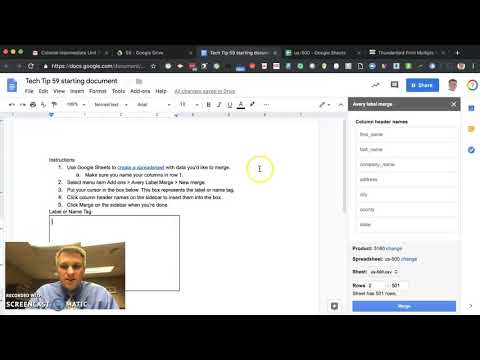 Tech Tip #59 - Print Labels with Google Docs