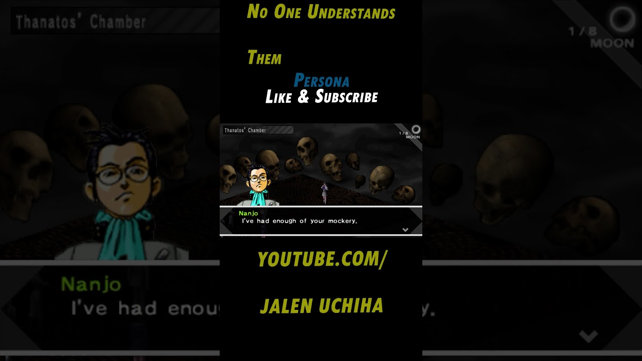 No One Understands Them #nanjo #persona #pandora #shinmegamitensei #jalen uchiha #shorts