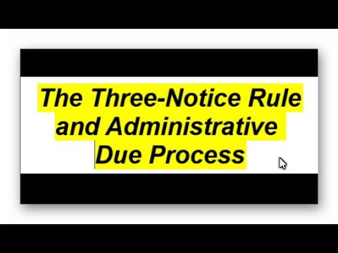The Three-Notice Rule and Administrative Due Process
