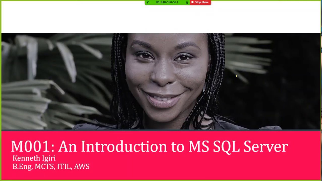 An Introduction to SQL Server Part 1