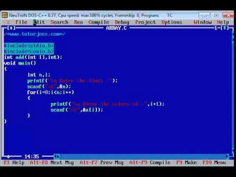 Learn Passing array Values Through Function in C Program Tamil - Mind Luster