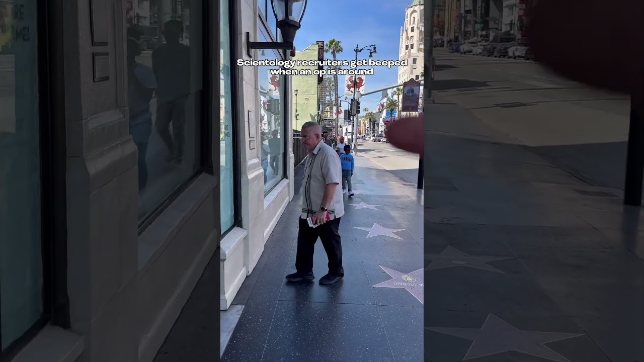 WARNING SYSTEM: Scientologist Gets Beeped When I Got Near Their Recruiting Facility