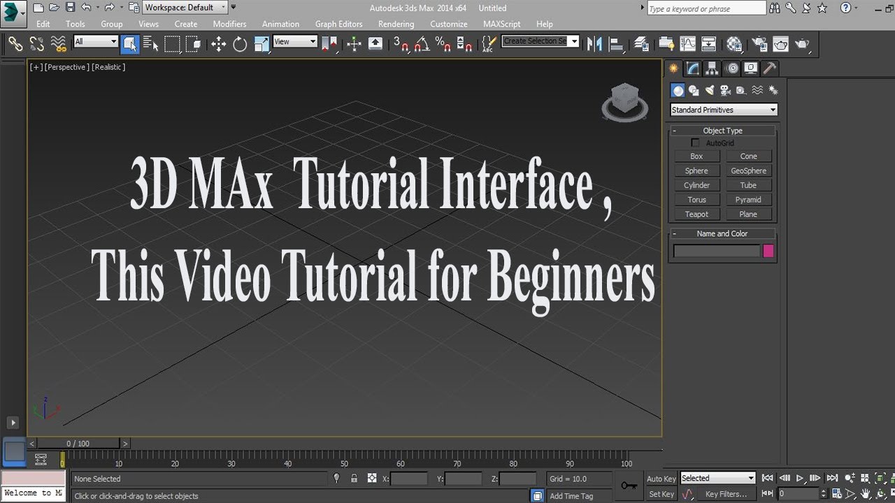 3d max Interface Tutorial ( Basic Tutorial for Beginners Series, Part - 1 )