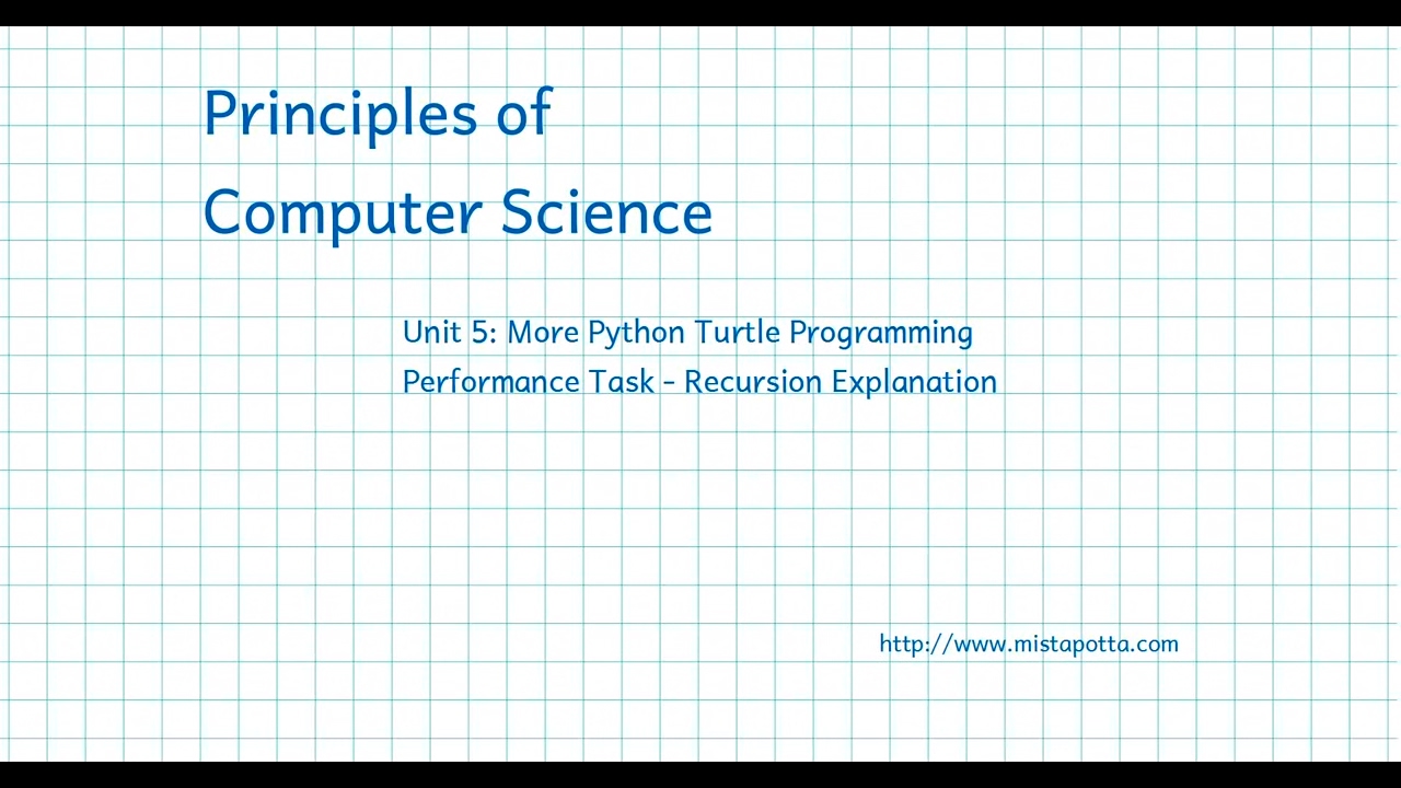 CS Principles - Unit 5 Performance Task