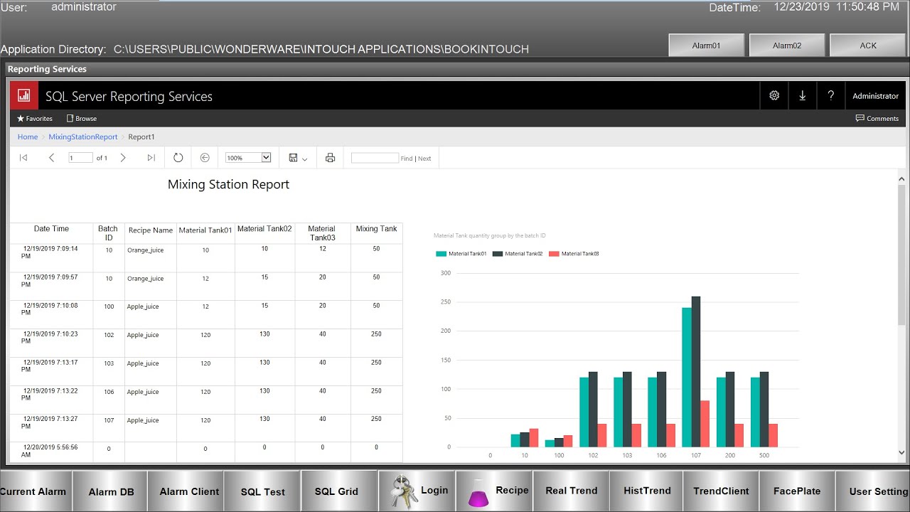 How to use WebBrowser in the Intouch application. ( Reporting service will be used in this video)