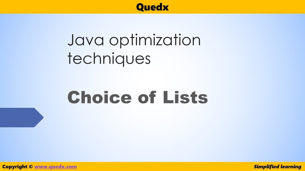 Java optimization techniques - Choice of Lists