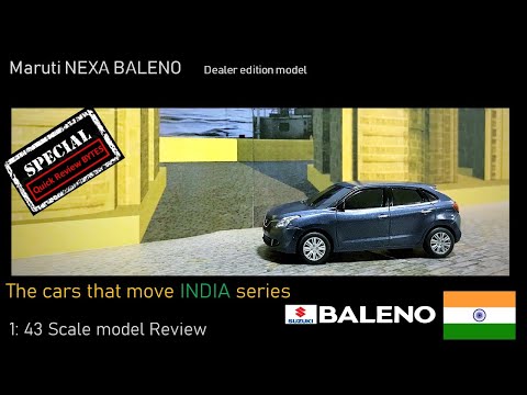 Indian scale model unboxing. Suzuki Baleno scale model video review in 1:43. Cars that move India