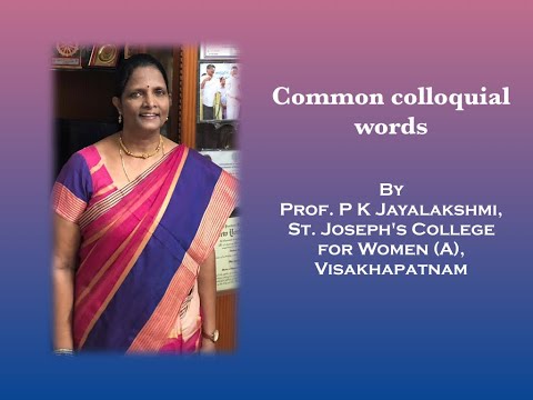 Common colloquial words | Learn Hindi via Telugu #27 | Prof. P K Jaya Lakshmi