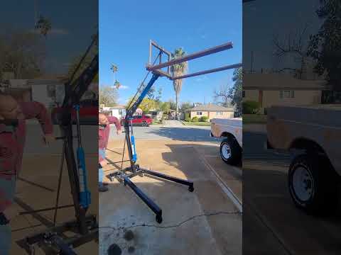 Engine Hoist Forklift Modification for a Rooftop Tent Work in Progress #camping #rooftoptent #lift