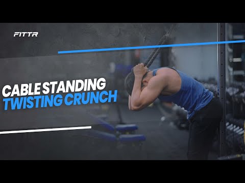 How To Do Cable Standing Twisting Crunch | Exercise Video