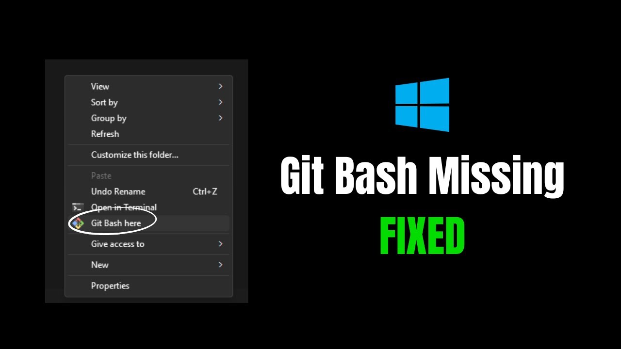 Add Git Bash to Windows Right-click Context Menu