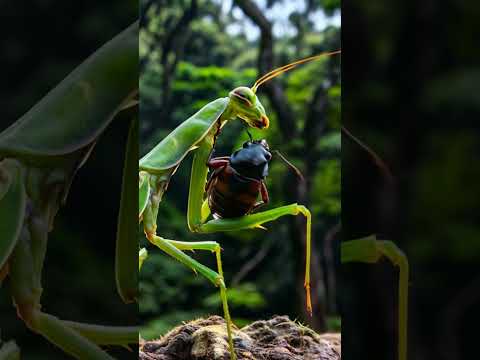 Praying Mantis vs Bombardier Beetle