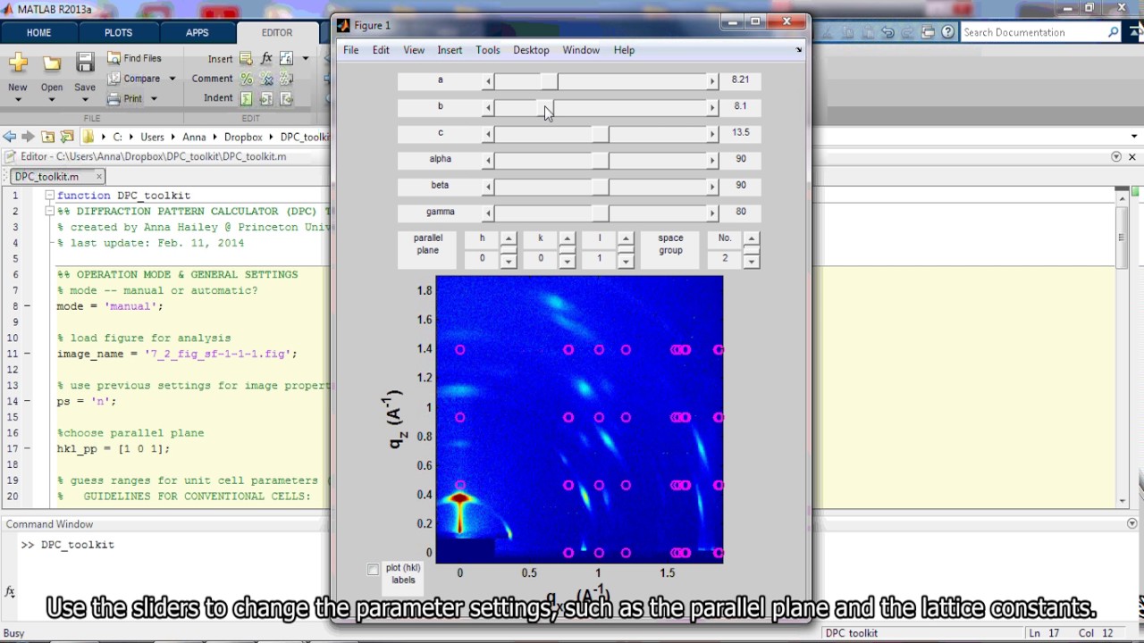Diffraction Pattern Calculator (DPC) toolkit