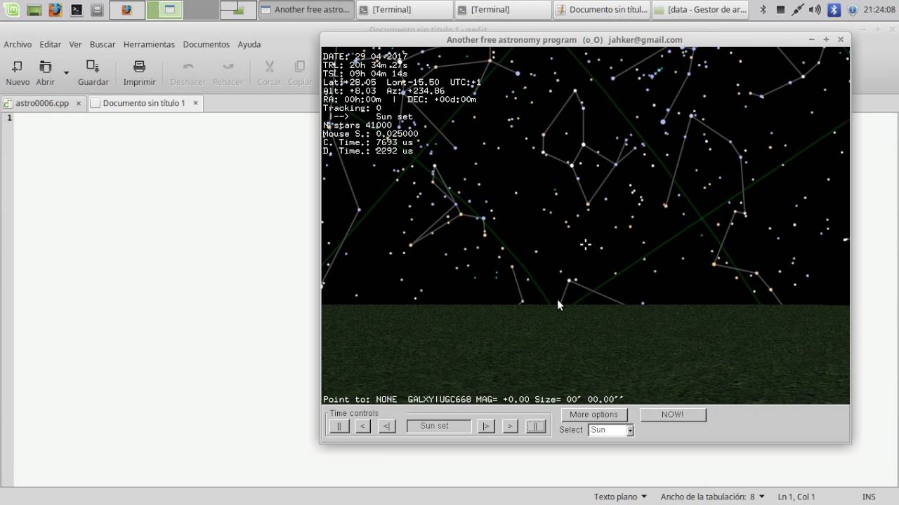 Astronomy software (Demo I)