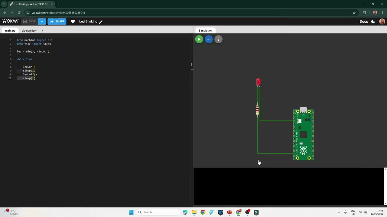 Blink an LED with Raspberry Pi Pico – Beginner MicroPython Tutorial