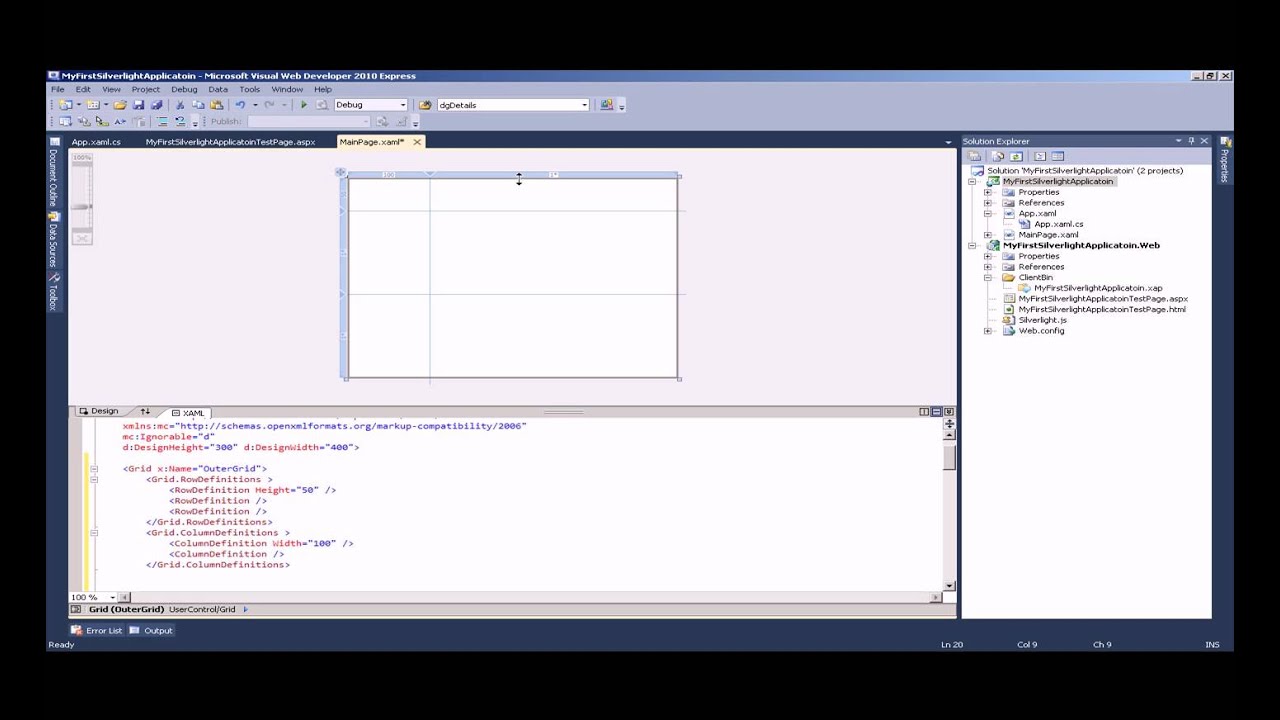 silverlight layout controls grid - SPEC INDIA