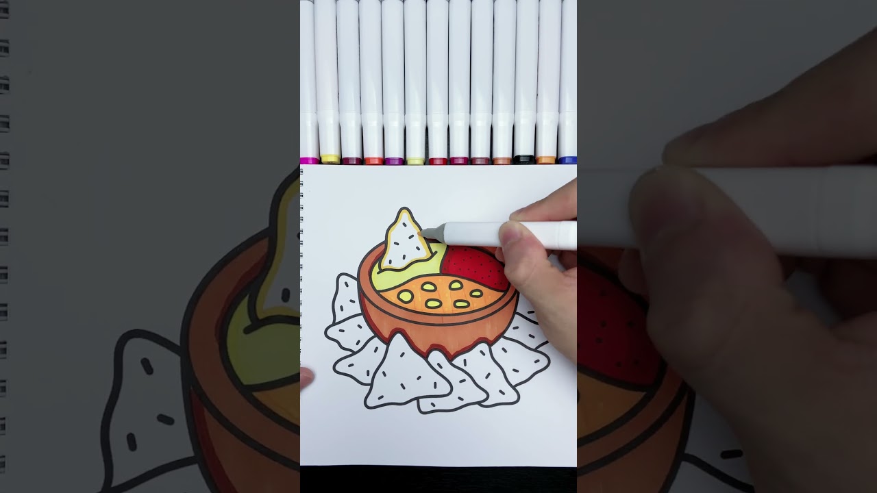Satisfying Nachos Coloring 🍲🍲🍲#shorts #coloring #satisfying #nachos