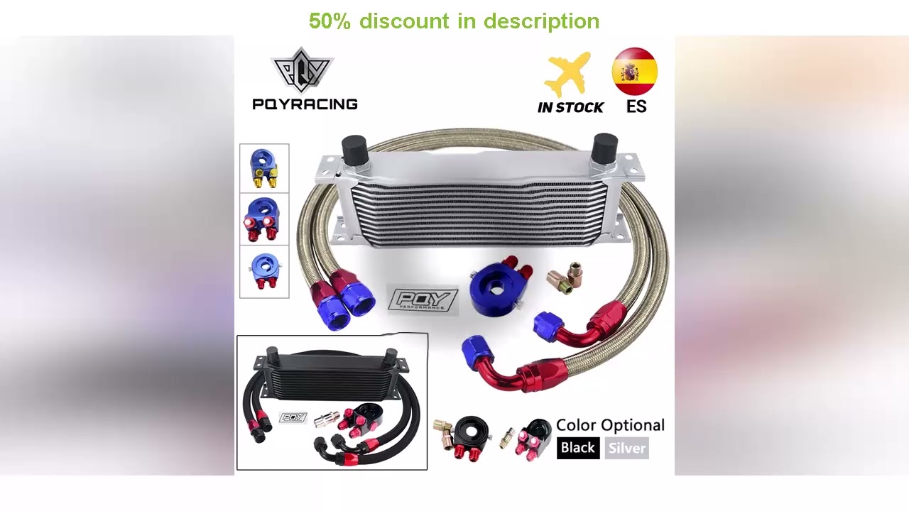 Latest Products You Must Know! Universal 13 Rows Oil Cooler Kit + Oil Filter Sandwich Adapter + N