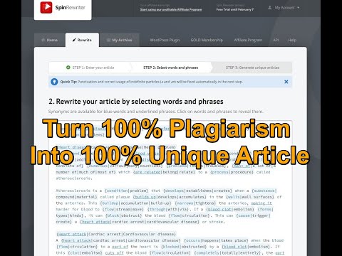 Spin Rewriter Review 2025: Spin 100% plagiarism to 100% unique