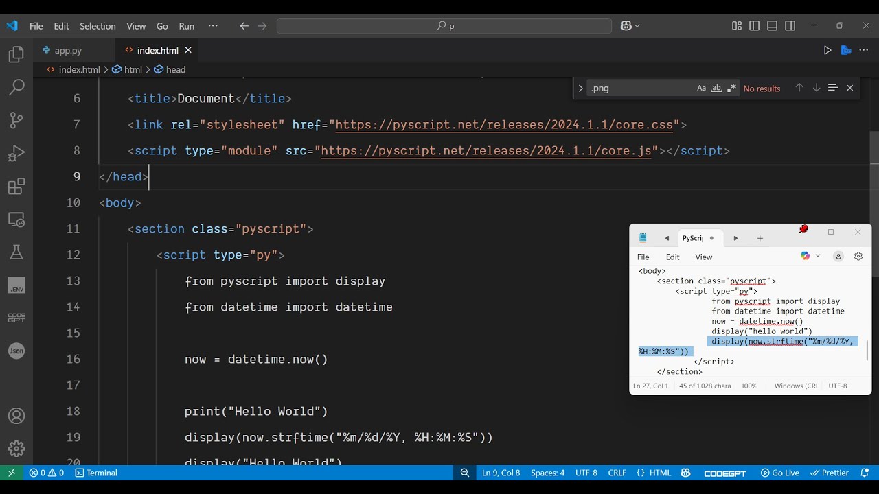 PyScript Library Tutorial to Execute Python Code in Browser Using HTML & JavaScript