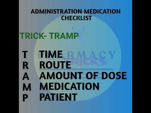 Medication administration checklist #shortsyoutube#medicalstudent##tricks#pharmacology#