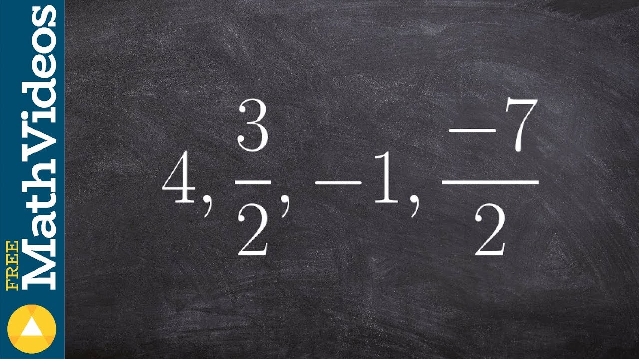 Given the first four terms of an arithmetic sequence find the rule