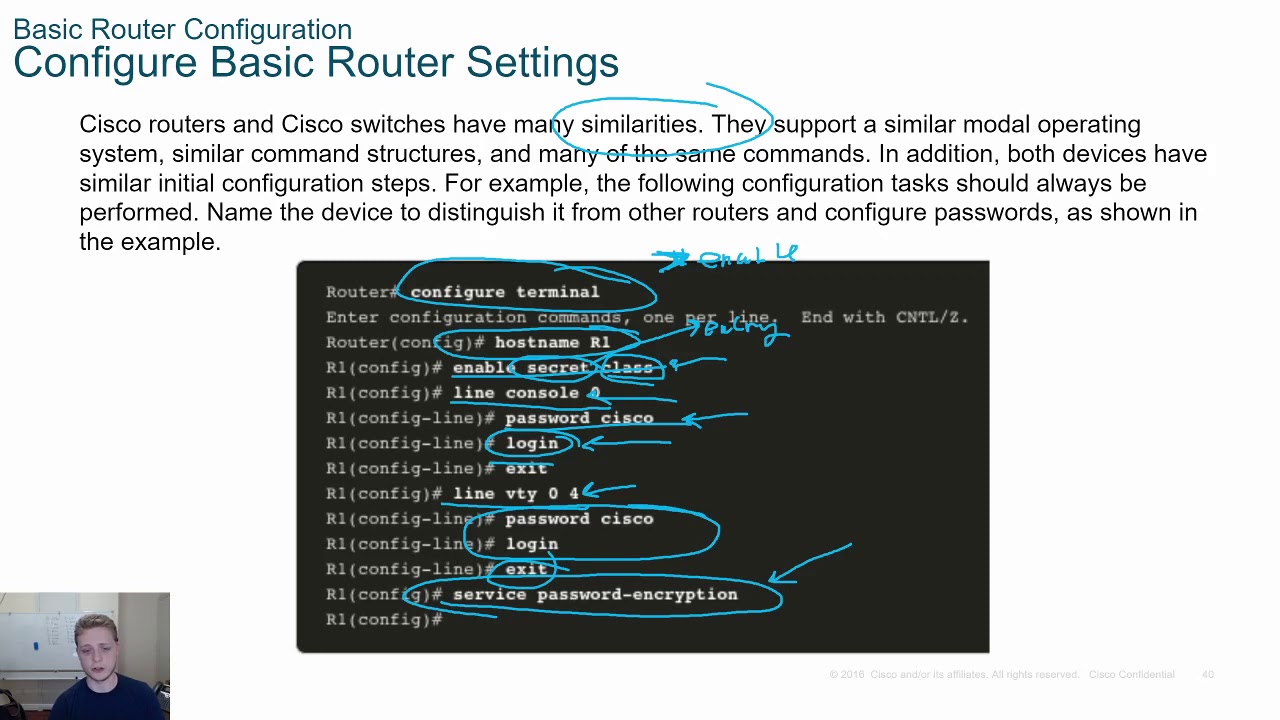 Cisco CCNA 2  v7 Module 1 Section 1.4 - Basic Router Configuration