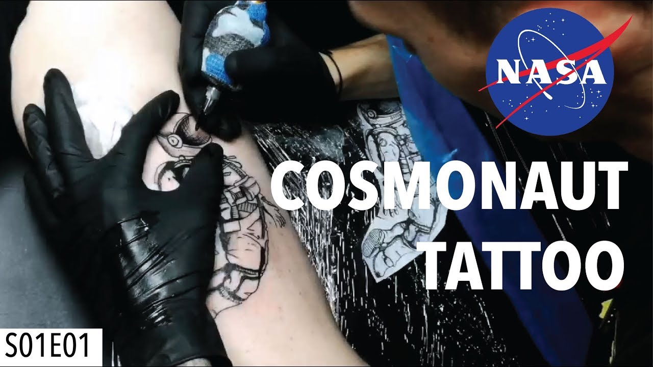 COSMONAUT TATTOO TIMELAPSE + REAL TIME | #TattooSession S01E01