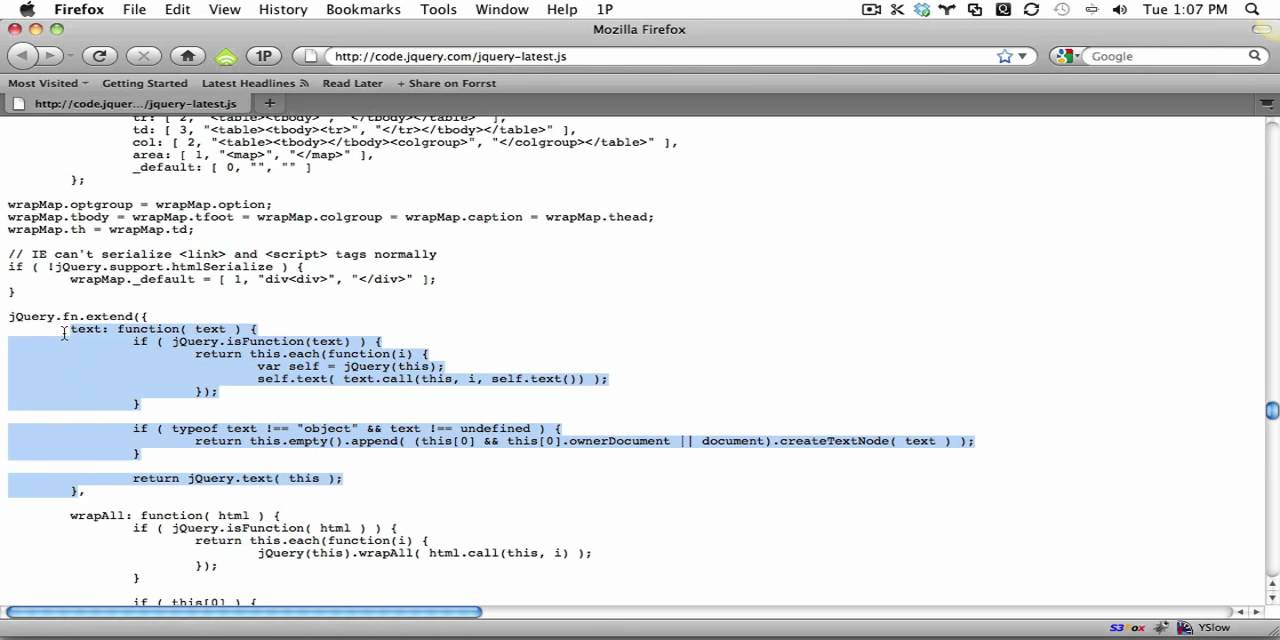 Dissecting jQuery: The Text Method