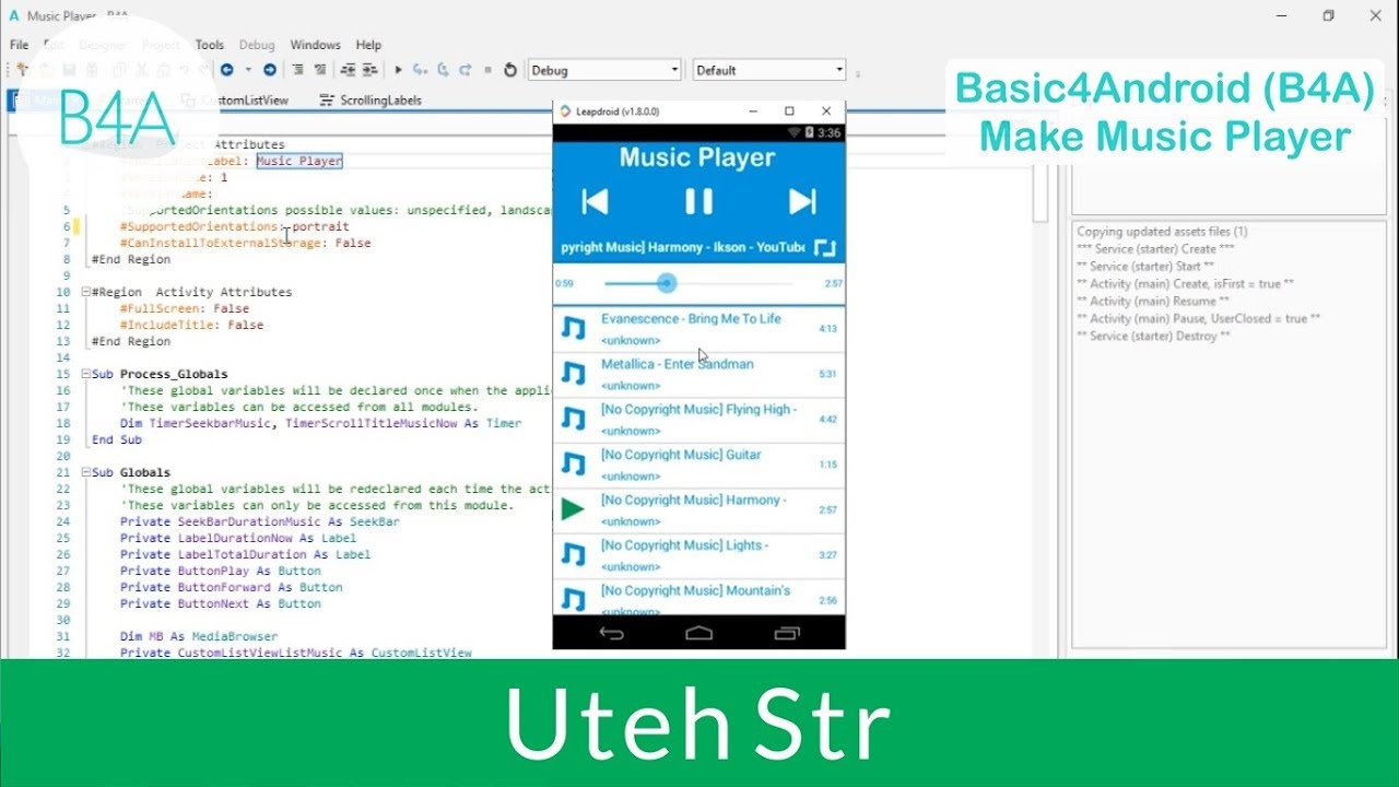 Basic4Android (B4A) | Make Music Player MP3 Player