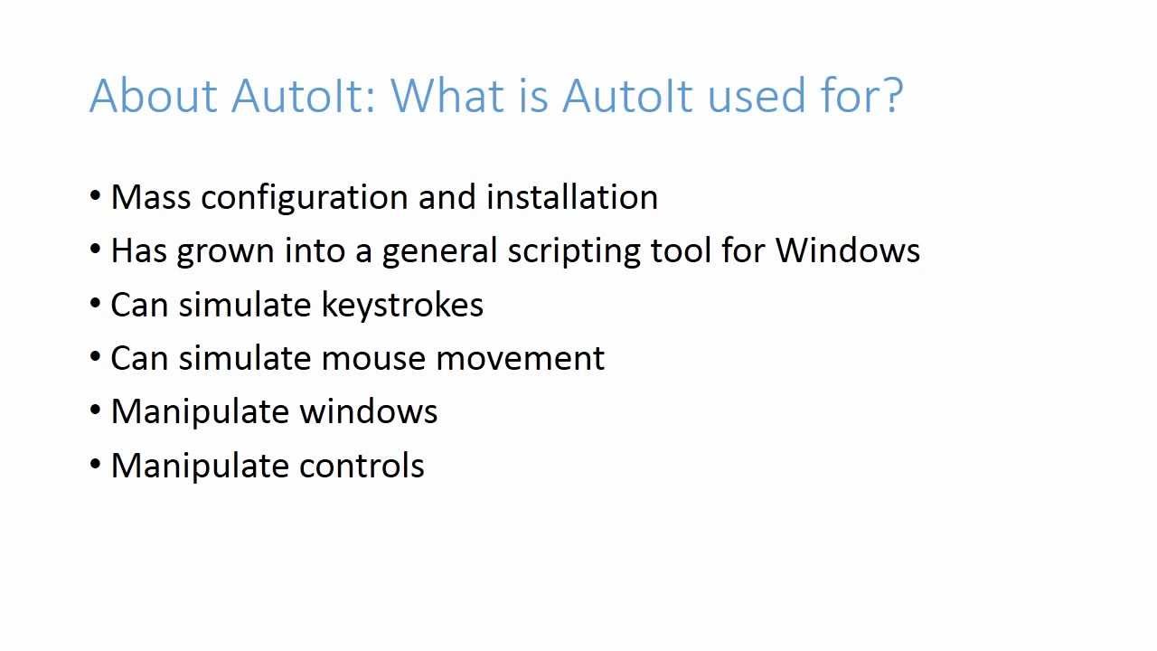 AutoIt Scripting Language