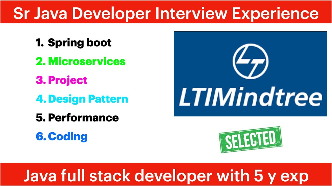Java Developer interview question and answer LTI Mindtree