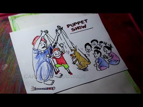 How to Draw Puppet Show Color Drawing for Kids | Dawn Sawyer