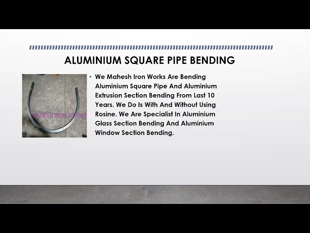 Pipe Bending service - ALUMINIUM RECTANGLE PIPE BENDING Manufacturer ...
