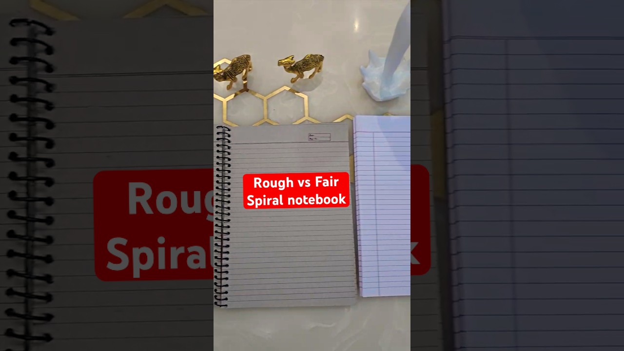 Rough vs fair spiral notebooks paperwell
